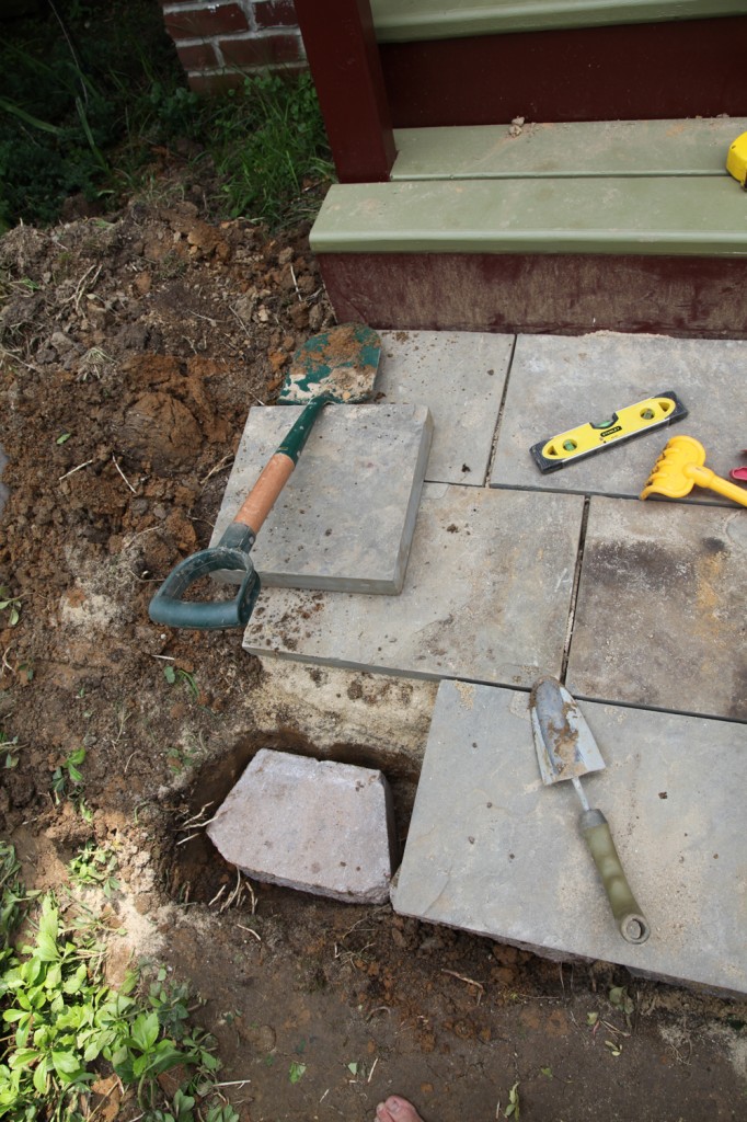 Front Porch Progress: The Bluestone Landing is Done | Stately Kitsch